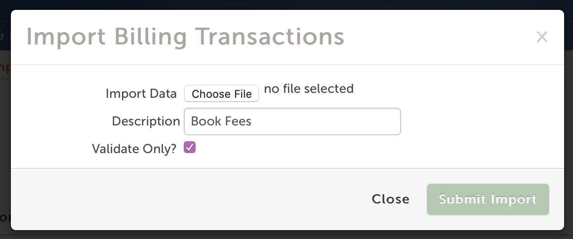 Billing: Import Billing Transactions – Finalsite Enrollment