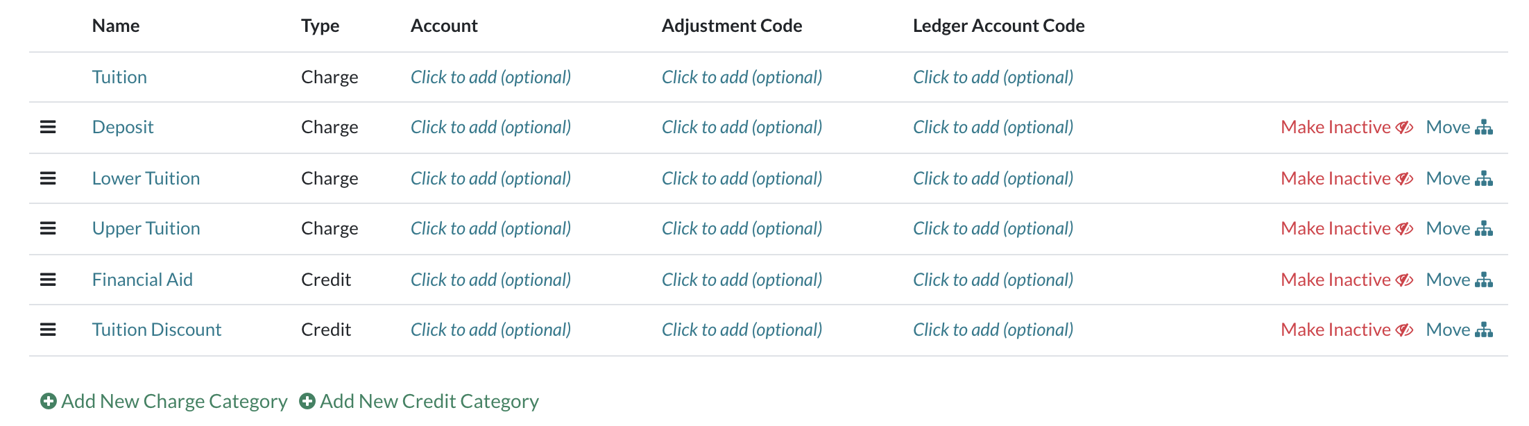 Billing Categories – SchoolAdmin