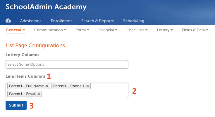 Financial Line Items Report – SchoolAdmin
