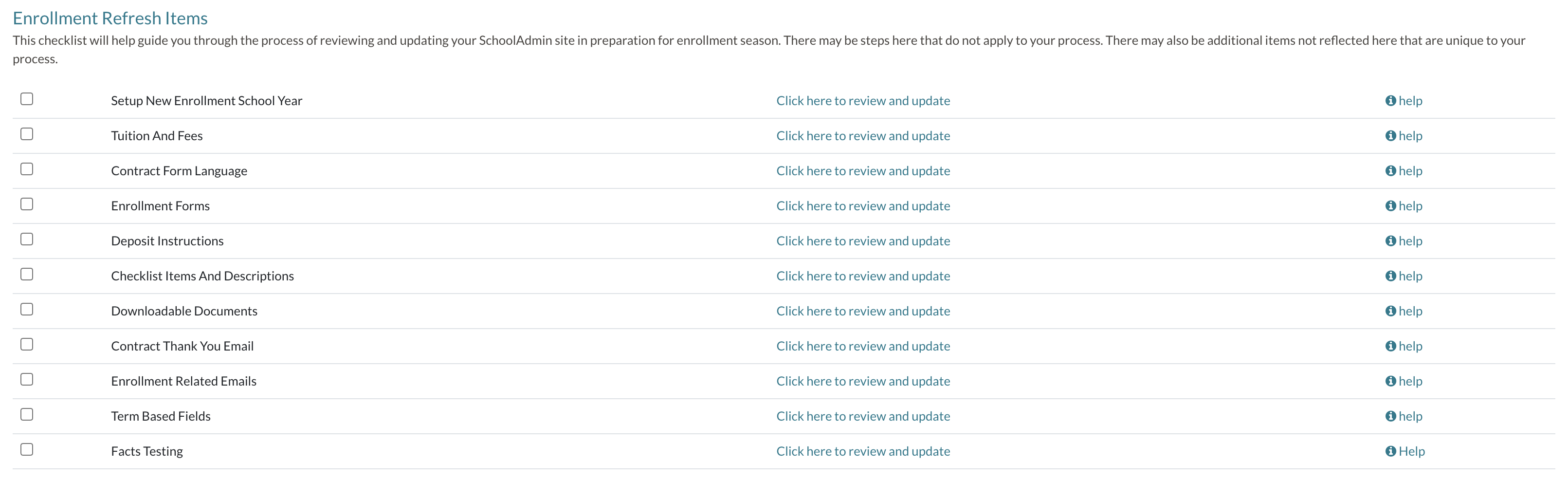 Enrollment Refresh Process – SchoolAdmin