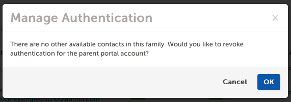 Assisting Parents with Authentication Codes – SchoolAdmin